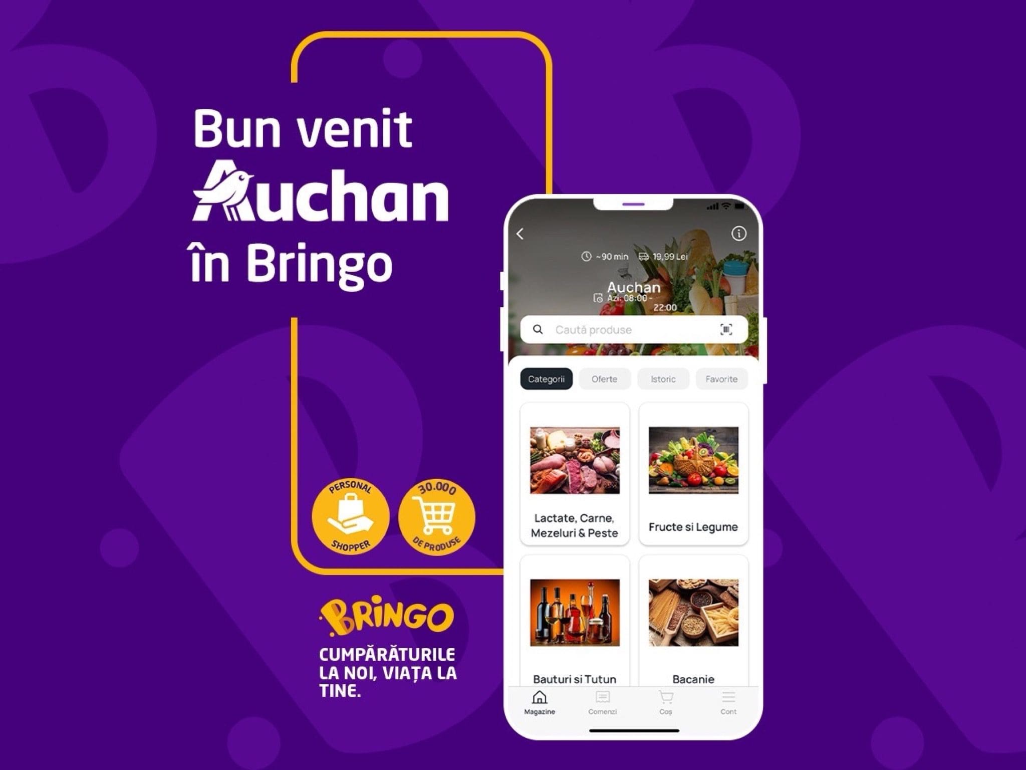 Un nou supermarket este disponibil în aplicația de livrări Bringo