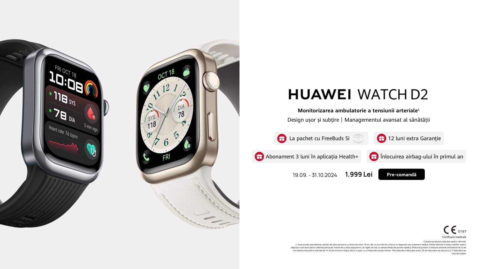 Huawei lansează primul smartwatch care măsoară constant tensiunea ...