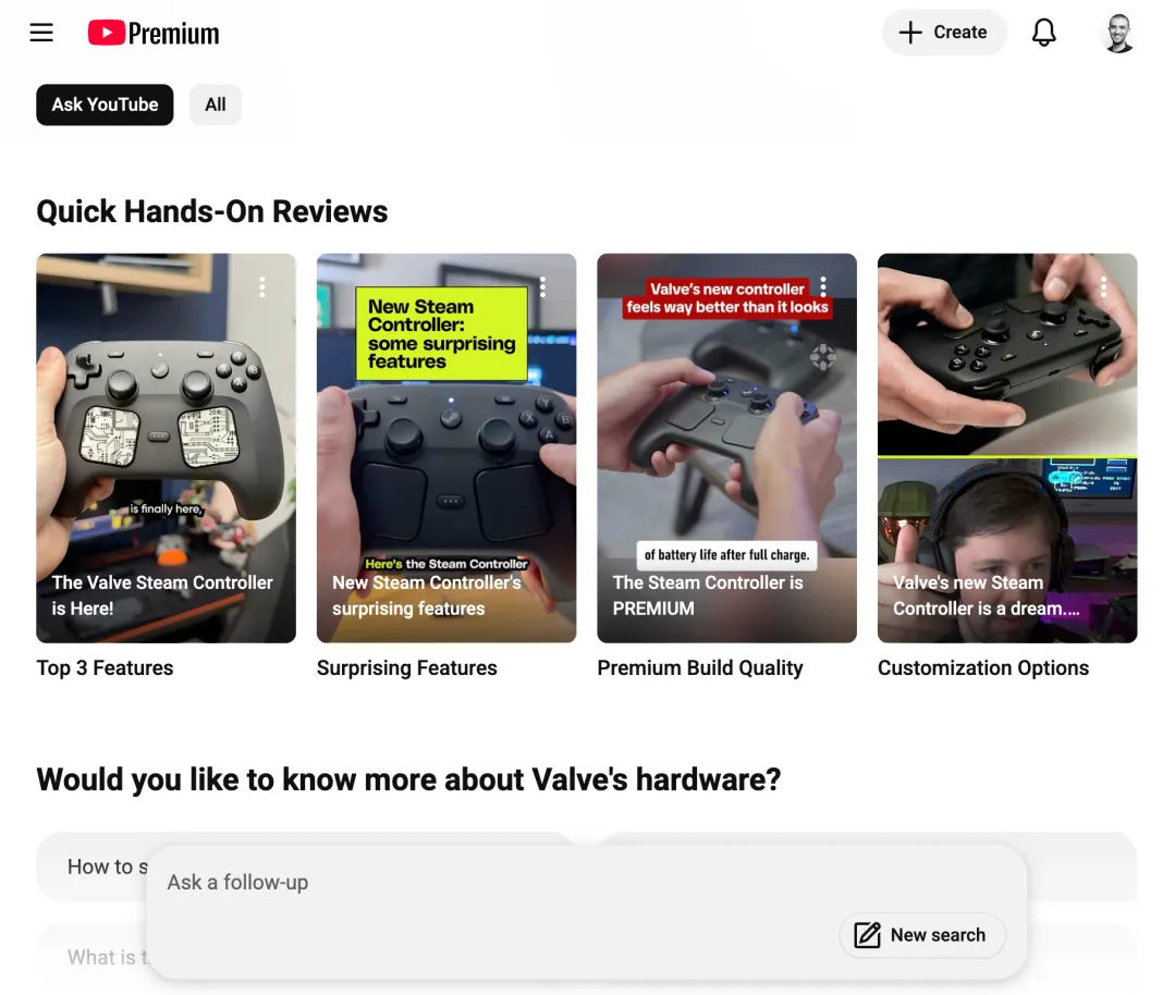 Google testează Ask YouTube: căutare prin chat cu AI